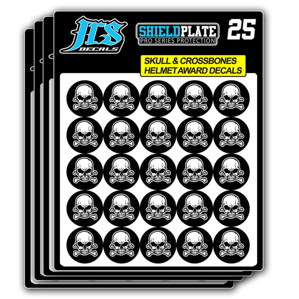 100 Pack of Helmet Award Decals - Skulls - 16 Mil Thick – JRS Decals